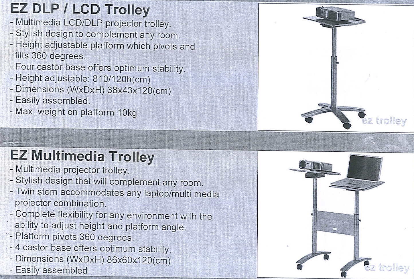 LCD, DLP Trolley
